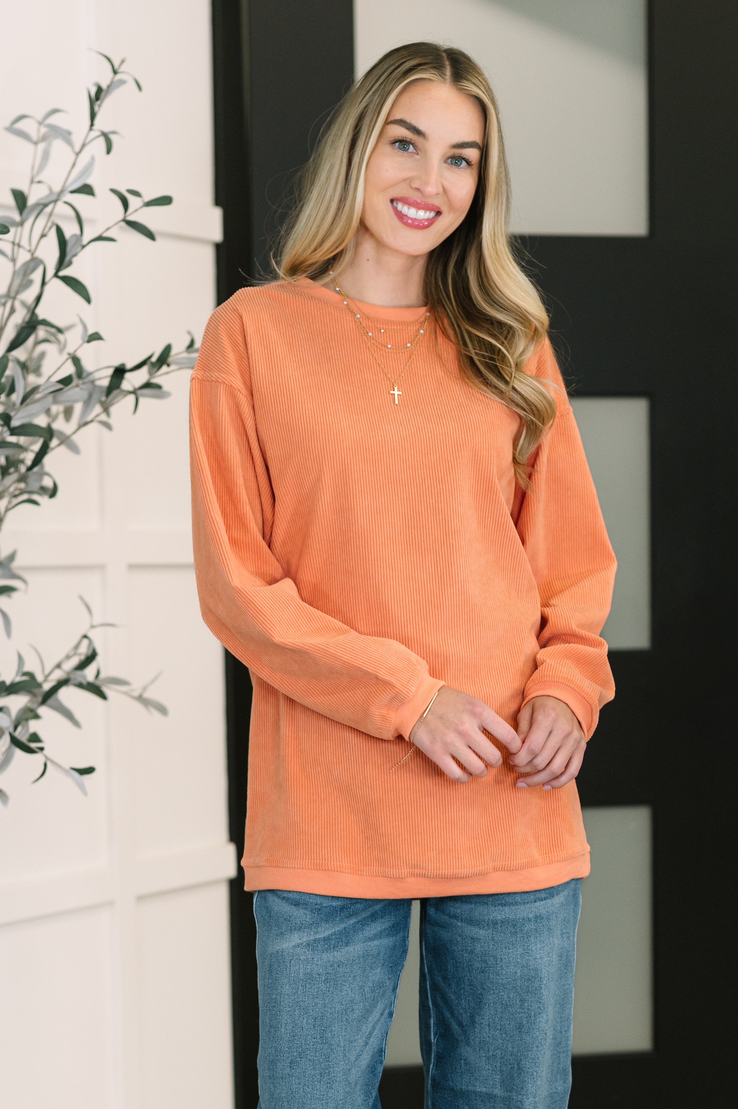 Taking A Drive Oversized Corded Sweatshirt – Bloom Organics Skincare